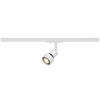1-fazni Šinski sistemi - PURI SPOT-SET, BELA, GU10, UKLJ. PHILIPS 4W LED 3.000K, 40° I 1-FAZNA ADAPTER