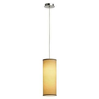 1-fazni Šinski sistemi - SOPRANA, PENDULUM LAMP, PD-3, ROUND, BEIGE TEXTILE, E27, INCL. SILVERGREY 1-PHASE ADAPTER