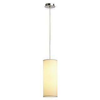 1-fazni Šinski sistemi - SOPRANA, PENDULUM LAMP, PD-3, ROUND, WHITE TEXTILE, E27, INCL. SILVERGREY 1-PHASE ADAPTER