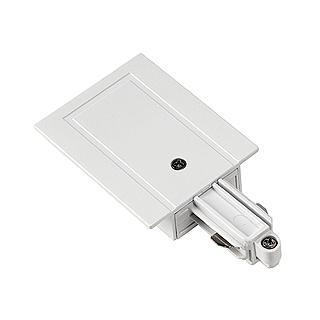 1-fazni Šinski sistemi - FEED-IN FOR 1-PHASE HIGH-VOLTAGE TRACK, RECESSED CEILING VERS., PROTECTION CONDUCTOR LEFT, WHITE