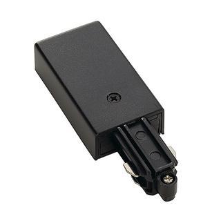 1-fazni Šinski sistemi - FEED-IN FOR 1-CIRCUIT HV-TRACK, SURFACE-MOUNTED, BLACK, GROUND LEFT