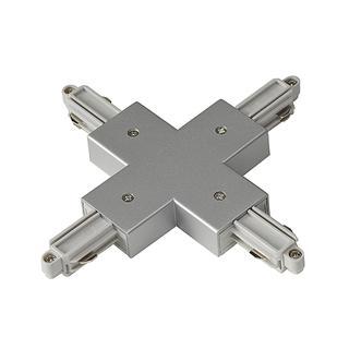 1-fazni Šinski sistemi - X-CONNECTOR FOR 1-CIRCUIT HV-TRACK, SURFACE-MOUNTED, SREBRNOSIVA