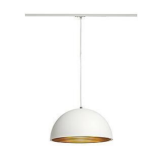 1-fazni Šinski sistemi - FORCHINI M VISEĆA SVETILJKA, 40CM, OKRUGLA, BELA/ ZLATNA, E27, UKLJ. 1-FAZNA ADAPTER