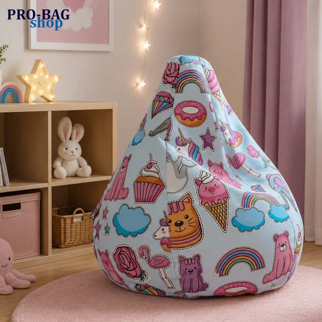 Dečiji Lazy Bag - Dečiji stikeri za devojčice - 083