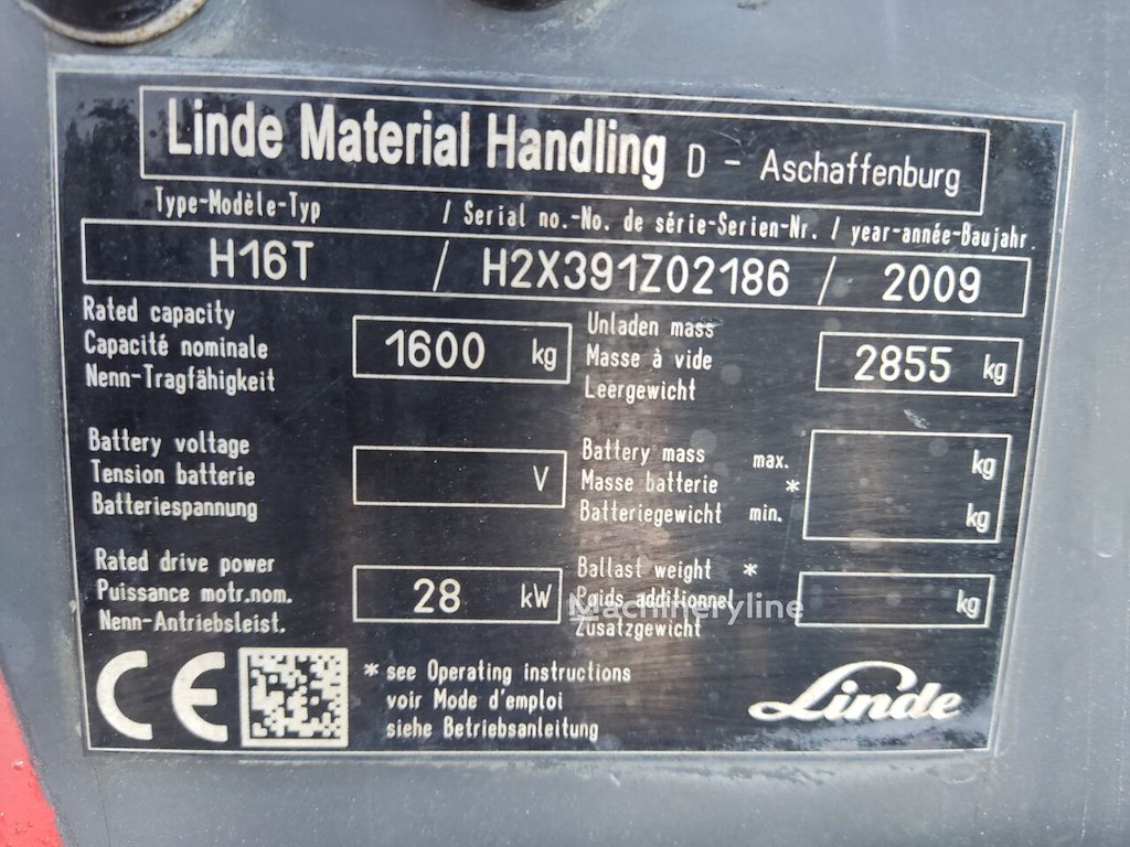 Linde H16T viljuškar na gas