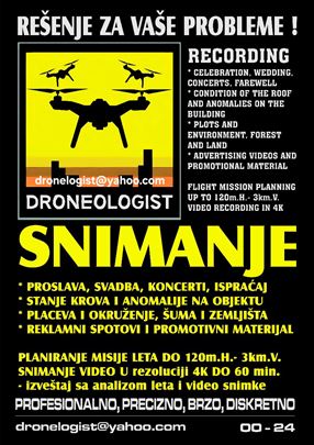 Dron Snimanje PROFESIONAL 4K