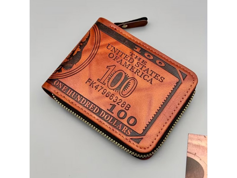 Novcanik 100$ dollars, braon