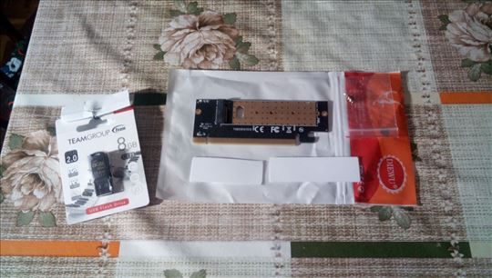 NVME Adapter+ 2 termalne trake + USB 8GB