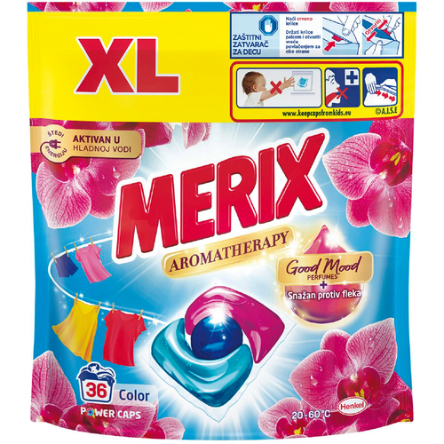 Merix 3+1 kapsule za pranje veša Orhideja i ulje makadamije Color 36kom,36 pranja