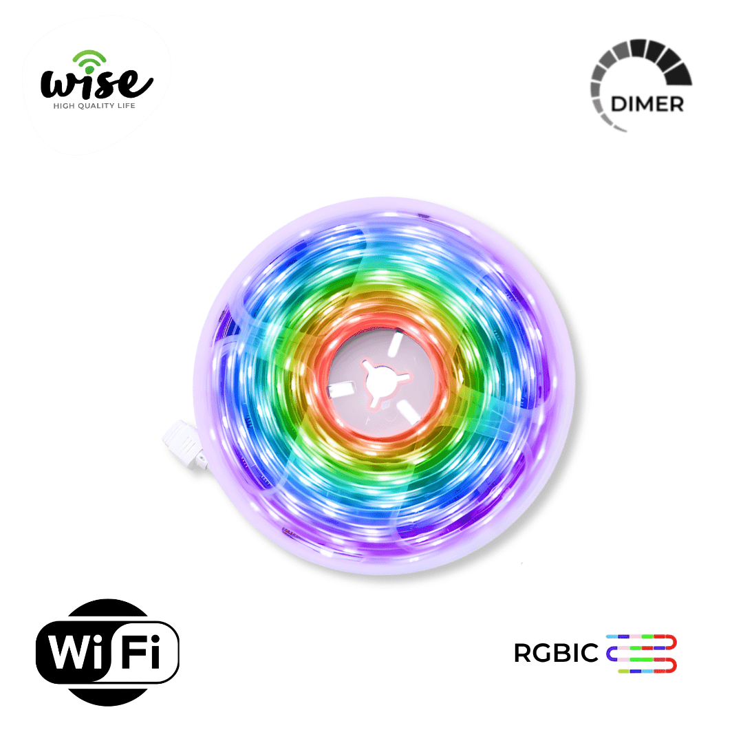 WISE pametna RGBIC
LED traka – 5m –
WSHLT5-5W-RGBIC