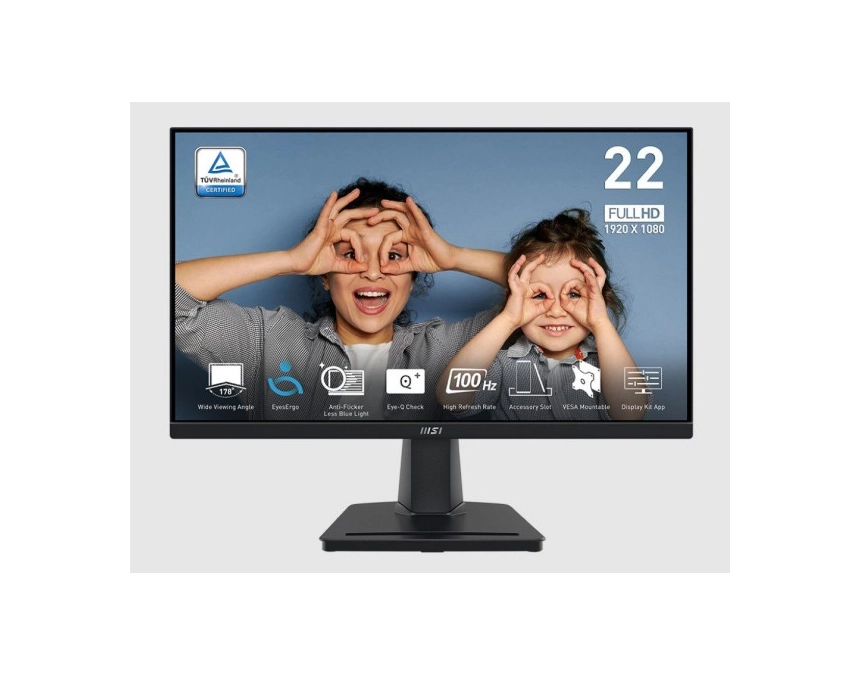 Monitor 22 MSI PRO MP225V FHD VA 100Hz 1 ms HDMI/VGA