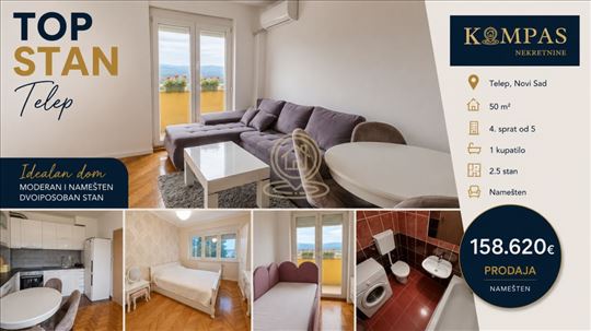 Dvosoban stan 50 m², Telep, Novi Sad, 4/5 sprat