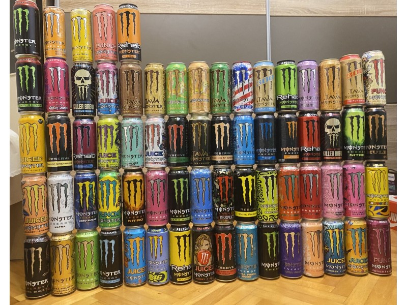 Monster energy limenke (prazne) 69 komada