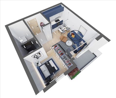 Dvosoban stan, 50m2, novogradnja, Stari Banovci
