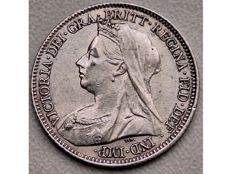 6 Pence 1895 Velika Britanija srebro