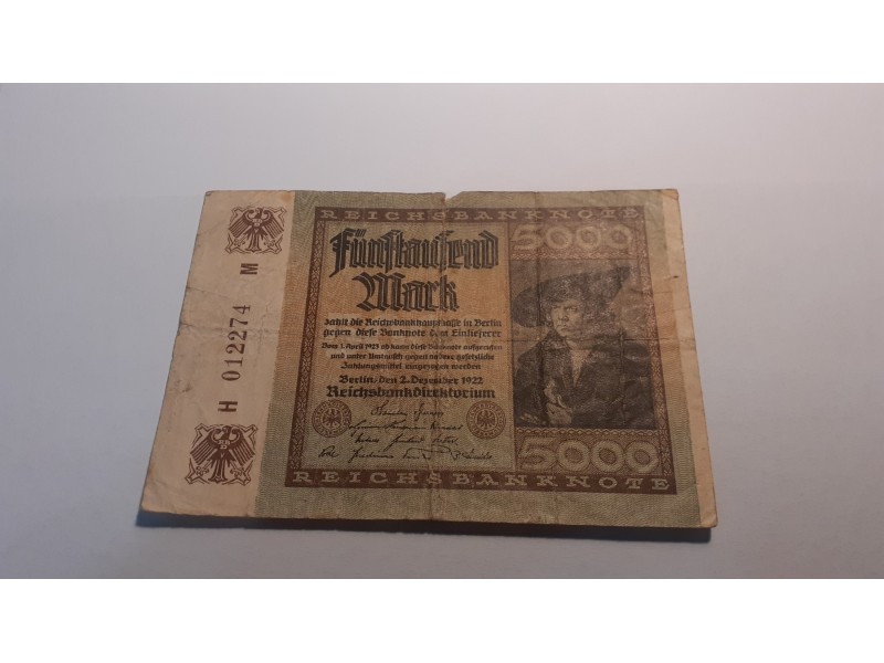 NEMAČKA - 5000 MARAKA - 1922