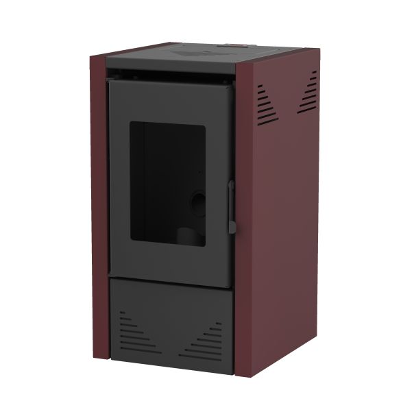 MARELI Kamin na pelet JADE 6 air (6kW) bordo