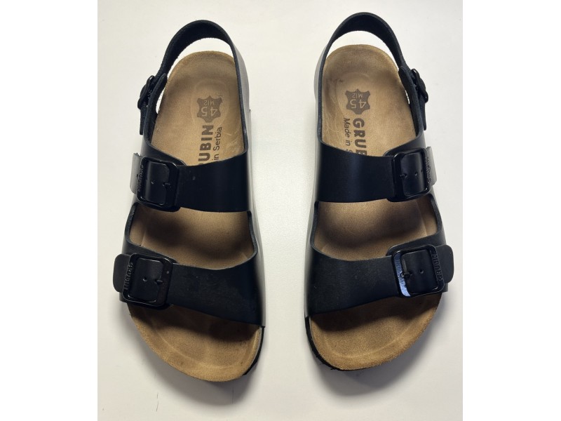 Sandale Grubin crne br 45 nove
