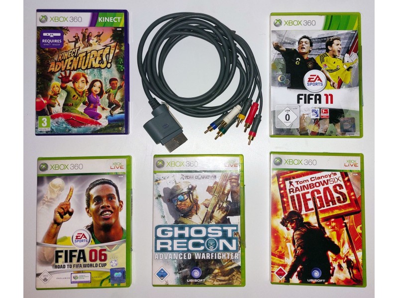 5 igri za XBOX 360 i AV HDTV kabli