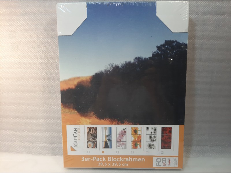 NOV NEMAČKI TRIPTIH SET 3 SLIKE PEJZAŽ MAPCAN EKO BOJE