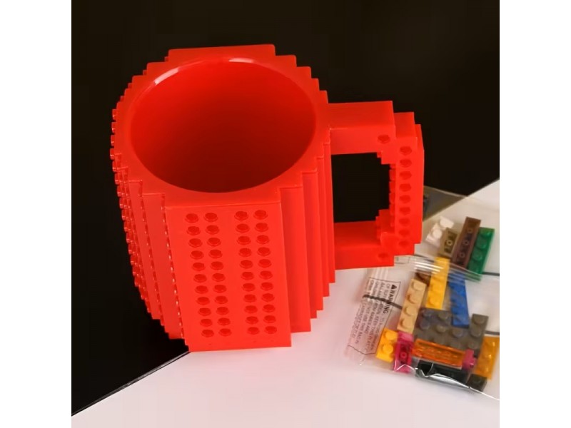 Solja kockice Crvena Lego stil NOVO