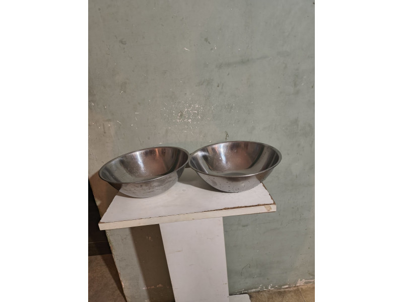 VELIKE DUBOKE INOX POSUDE 2 KOMADA