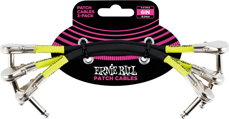 Ernie Ball 6059 Flat plags patch cables 15cm (3-pack)