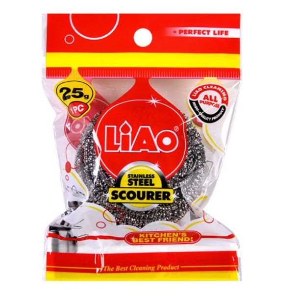 LIAO Žica za Sudove H130041 – Inox Žica za Ribanje Šerpi, Tiganja i Posuđa 25 g