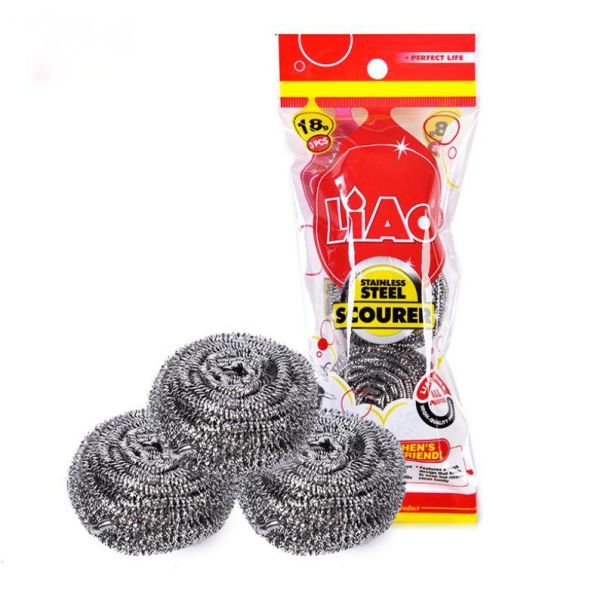 LIAO Žica za Sudove H130045 3/1 – Inox Žice za Ribanje Šerpi, Tiganja i Posuđa