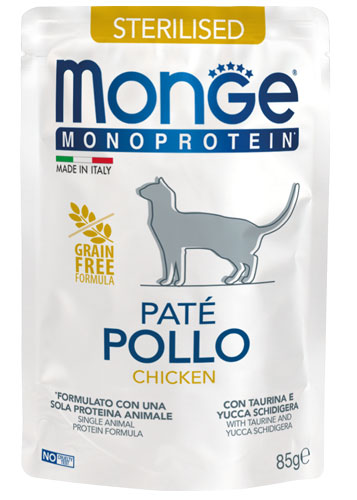 MGM 85gr Monge Cat Mononprotein Sos Steril. Pile