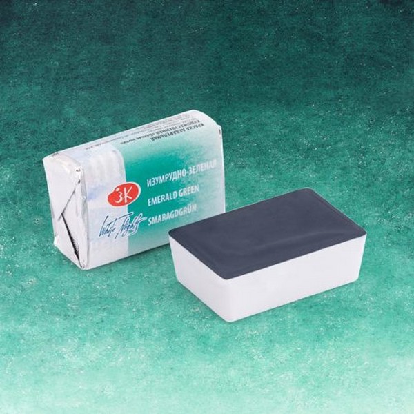 Nevskaya Palitra White Nights Watercolour Pan 2.5 ml - Emerald Green