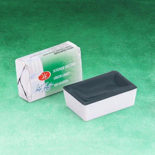 Nevskaya Palitra White Nights Watercolour Pan 2.5 ml - Green Light