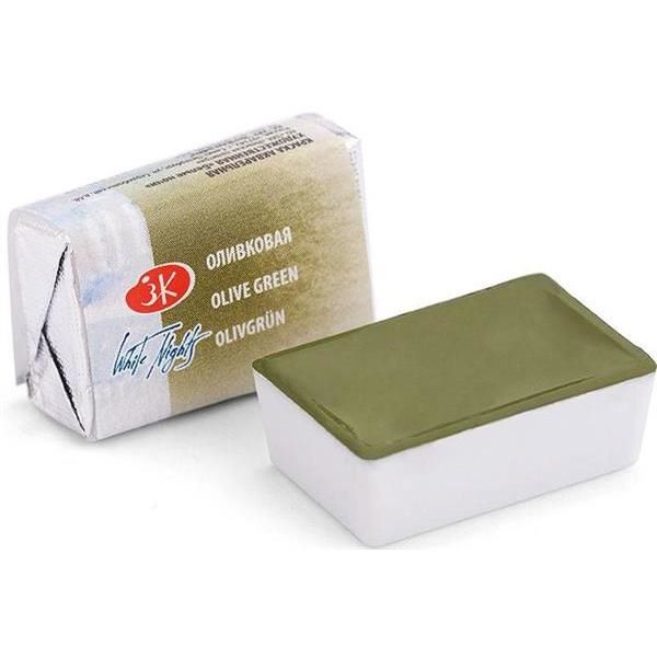 Nevskaya Palitra White Nights Watercolour Pan 2.5 ml - Olive Green