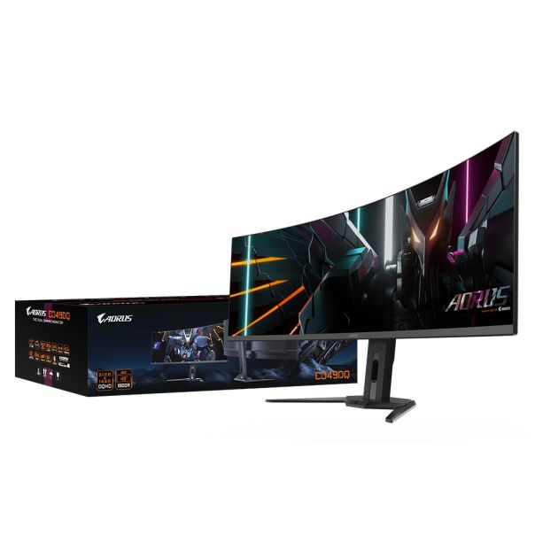 GIGABYTE Monitor CO49DQ EK1 49" 144Hz Dual-QHD 5120x1440 OLED 0.03 ms GTG