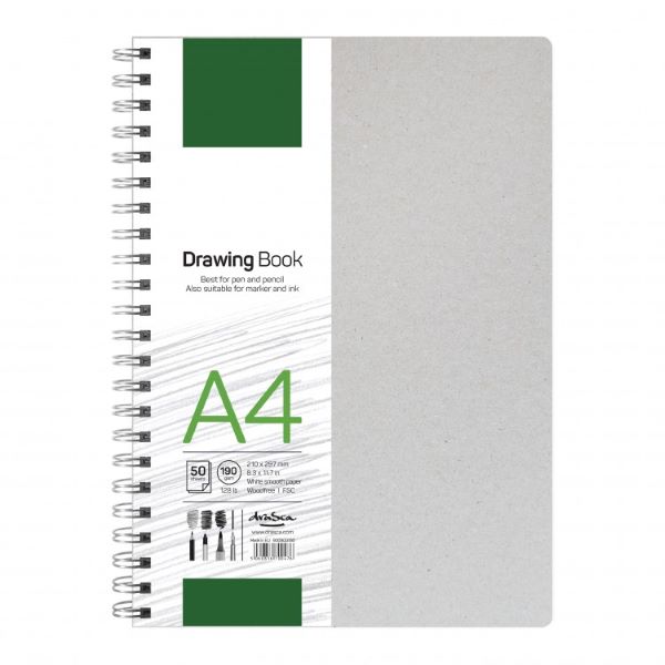 Drasca Drasca Drawing Book, A4 Portrait, 190 gsm, 50 Sheets