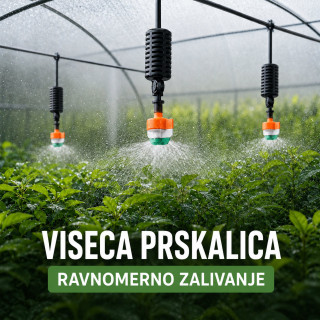 Viseća prskalica za navodnjavanje i orošavanje biljaka – za baštu, plastenik i dvorište