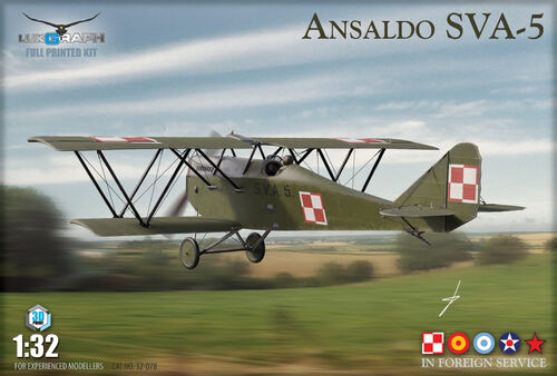 NEW! Lukgraph 32-078 Ansaldo SVA 5 in Foreign Service (3D-Printed Full Kit)