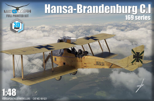 NEW! Lukgraph 48-021 Hansa Brandenburg C.I 169 Series (3D-Printed Full Kit)