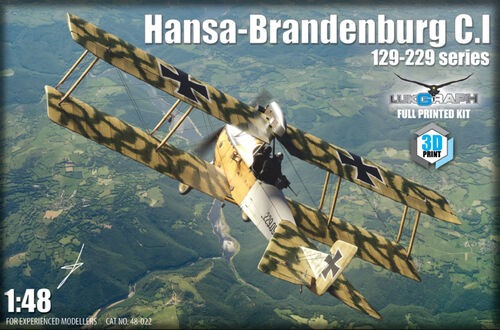 NEW! Lukgraph 48-022 Hansa Brandenburg C.I 129-229 Series (3D-Printed Full Kit)