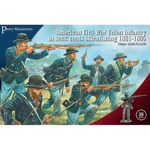 NEW! PERRY Miniatures ACW120 American Civil War - Union Infantry Skirmishing 1861-1865 (38 Figures)