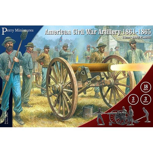 NEW! PERRY Miniatures ACW90 American Civil War - Artillery 1861-1865 (18 Figures / 3 Guns)