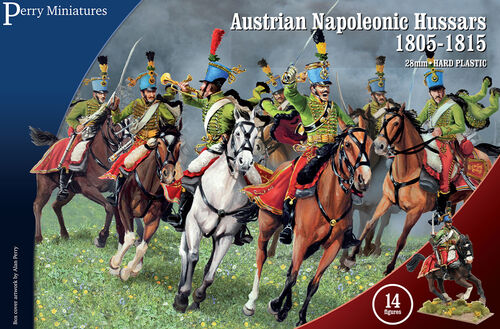 NEW! PERRY Miniatures AN100 Austrian Napoleonic Wars Hussars 1805-1815 (14 Figures)