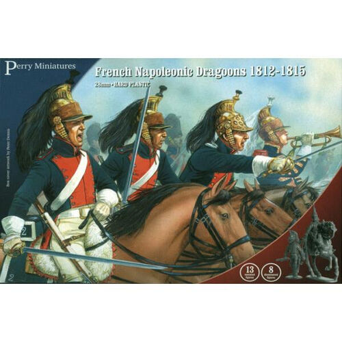 NEW! PERRY Miniatures FN130 French Napoleonic Wars Line Dragoons 1812-1815 (13 + 8 Figures)