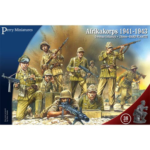 NEW! PERRY Miniatures GWW1 German Afrika Korps Infantry 1941-1943 (38 Figures)