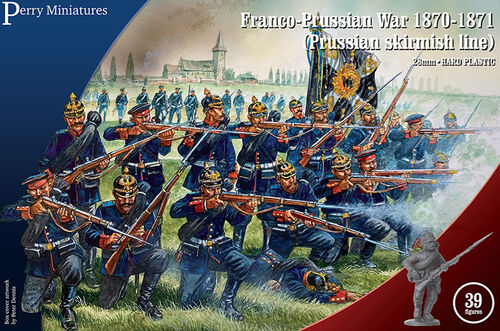 NEW! PERRY Miniatures PRU2 Franco-Prussian War 1870-1871 - Prussian Infantry Skirmish (39 Figures)