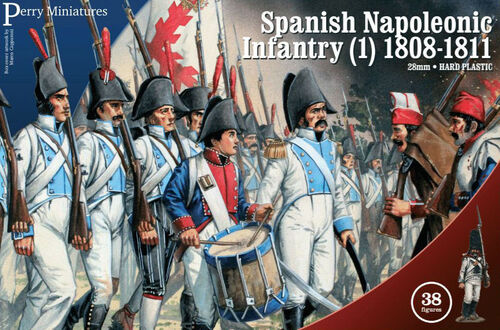 NEW! PERRY Miniatures SPA70 Spanish Napoleonic Wars Infantry 1808-1811 Set 1 (38 Figures)