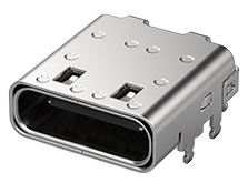 USB4 C Socket R/A 24p dual SMD