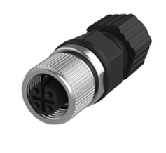 M12A/4p Plug F Cable FI