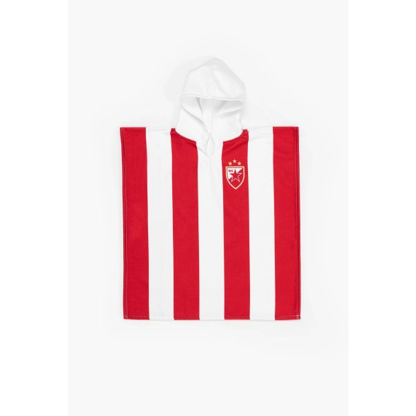 CRVENA ZVEZDA Pončo za decu 60x60cm, crvena/bela