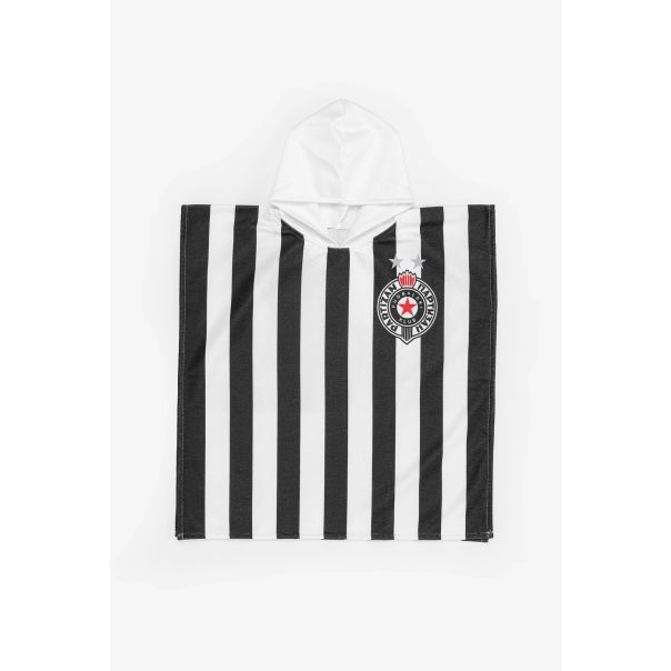 PARTIZAN Pončo 60x60cm Pruge, crna/bela